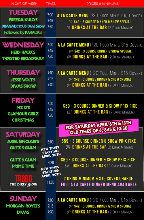 Lips New York City - Dinner, Drinks & Drag Shows!