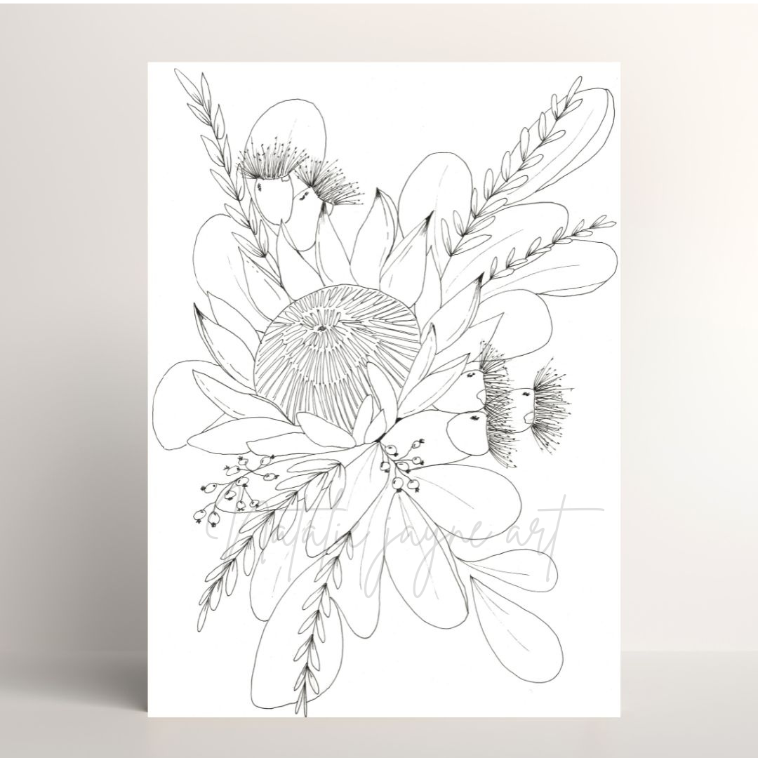 In Bloom — Downloadable Colouring Book — Natalie Jayne Art