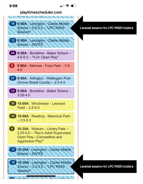 PlayTime Scheduler — Lexington Pickleball Club