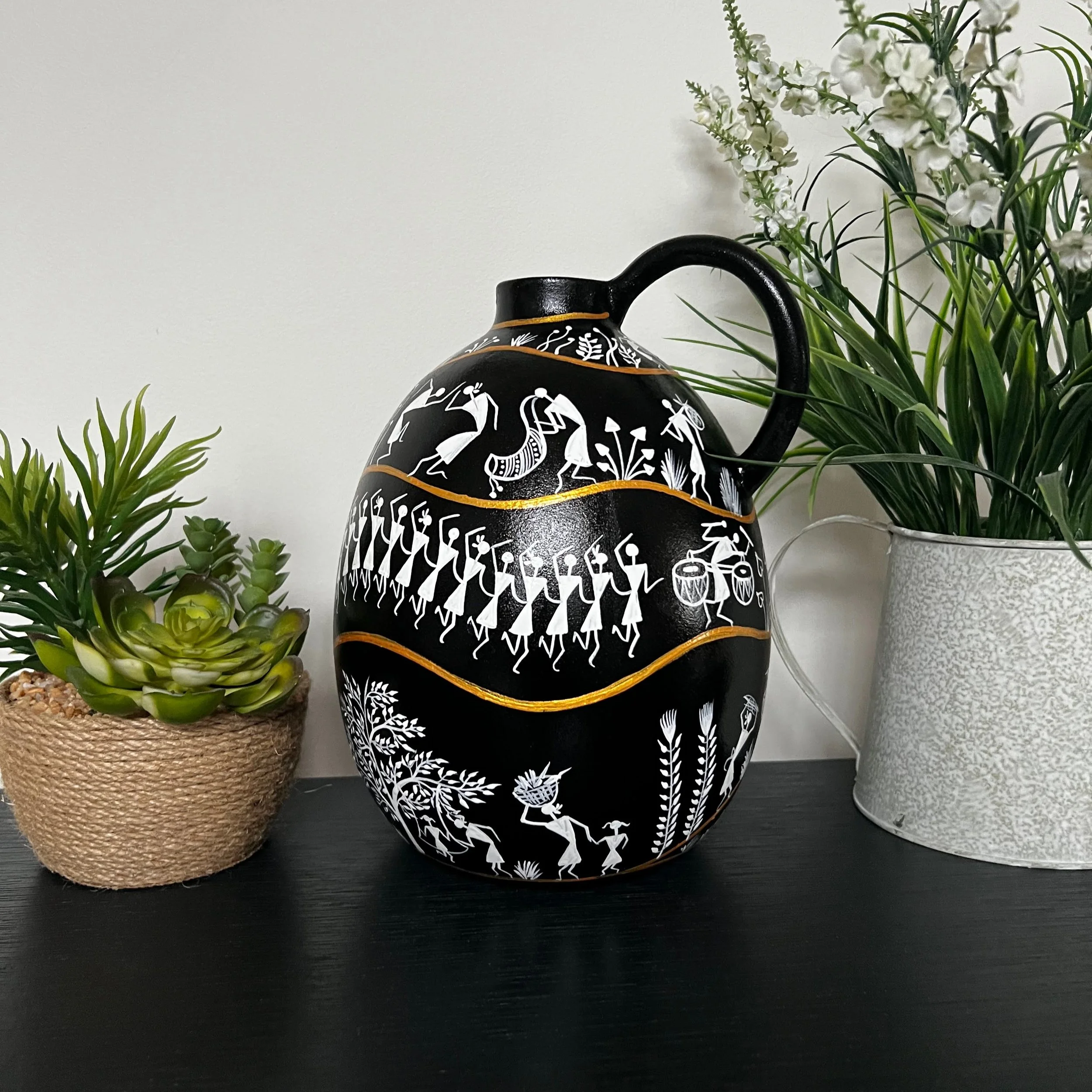 Warli Painting On Pots