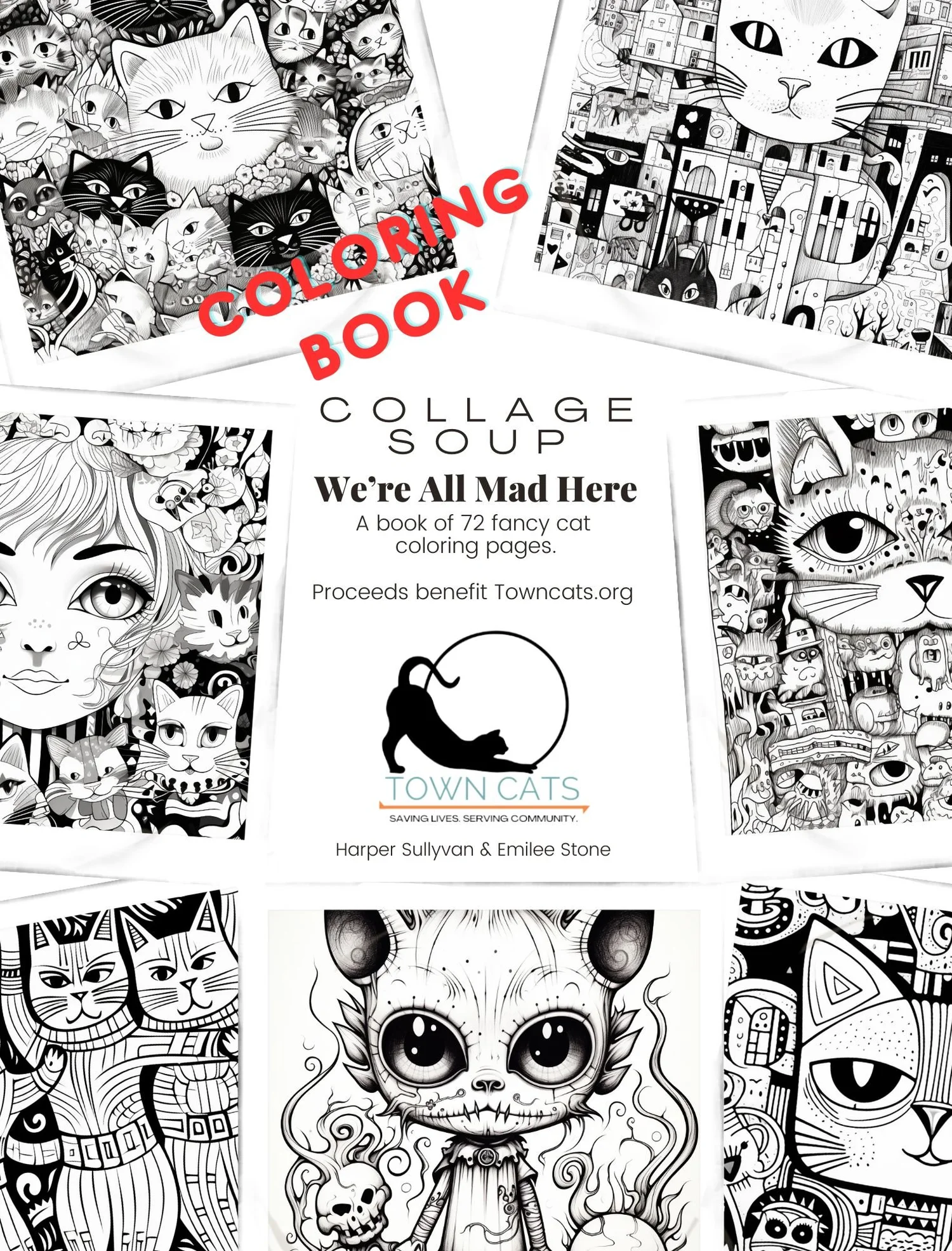 Cartoon Collage Coloring Pages: A Fun and Creative Activity for Kids