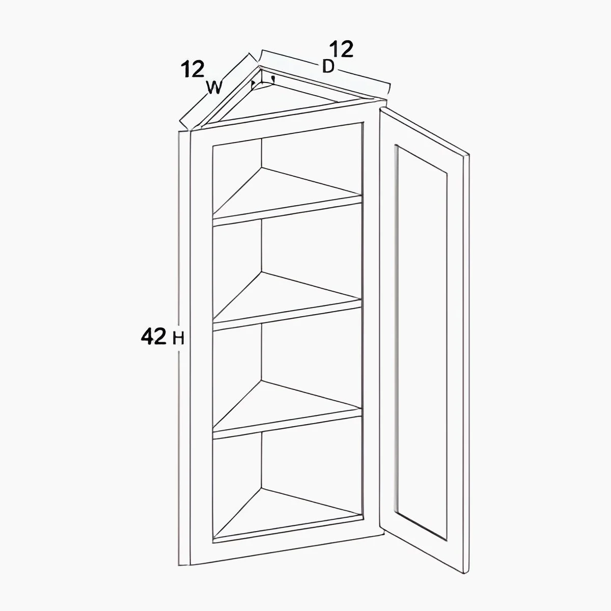 Simple Shaker Wall Angle Cabinets | MDI Luxury Cabinetry