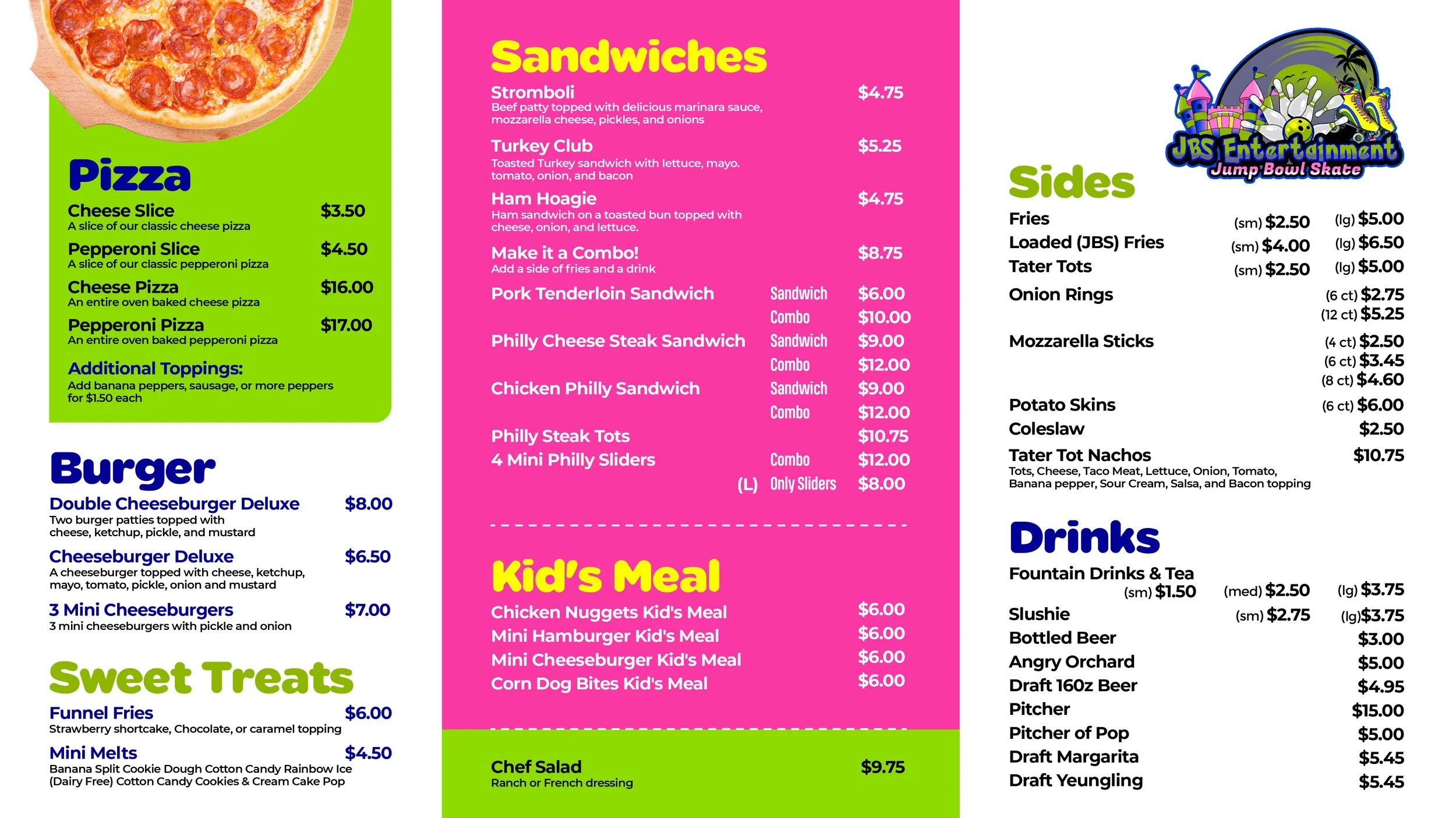 Menu — Jump Bowl Skate