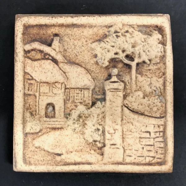 Thatched-Roof Cottage Tiles by Cal Art Co. — Wells Antique Tile & Pottery