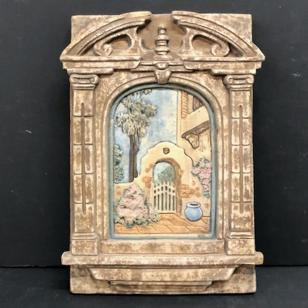 Claycraft Scenic Wall Plaque — Wells Antique Tile & Pottery