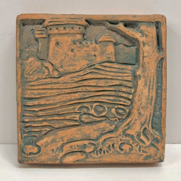 Batchelder Castle Tile — Wells Antique Tile & Pottery