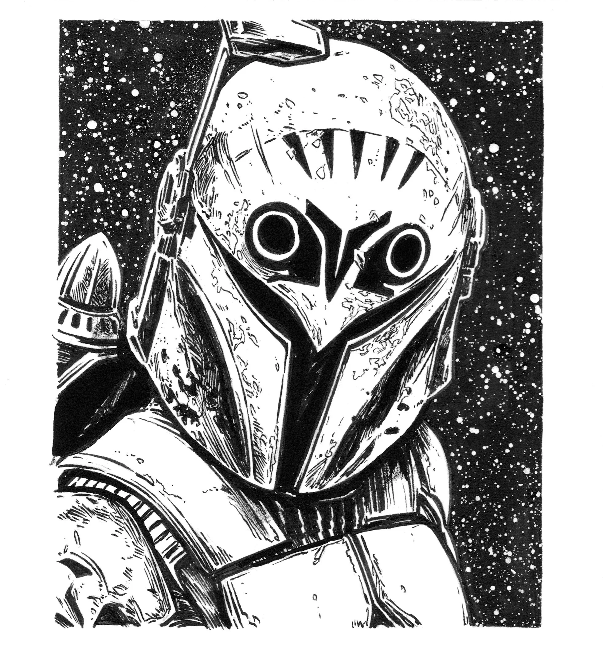 31 Days of Halloween Ghostface Ink drawing original — JEREMY HAUN