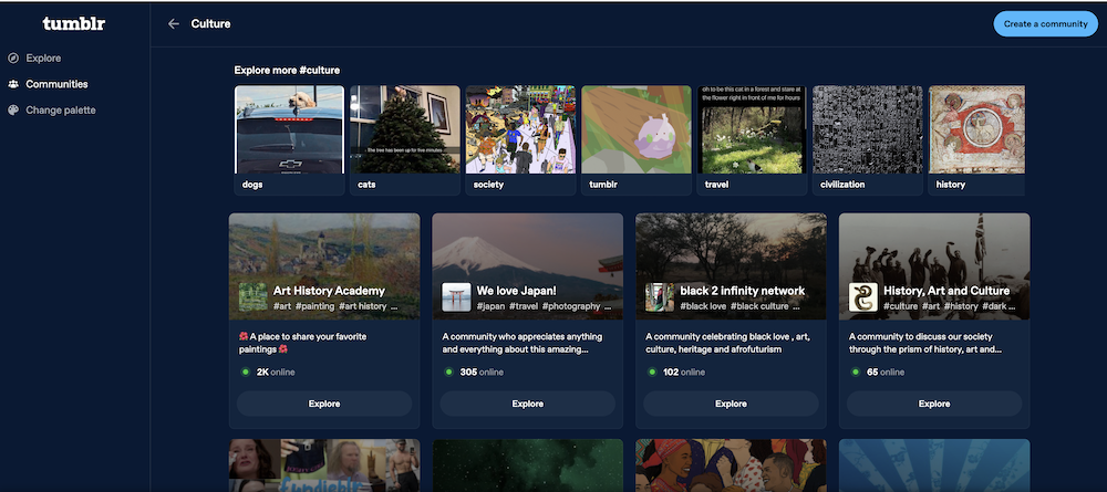 Tumblr launches Communities — Michelle Goodall