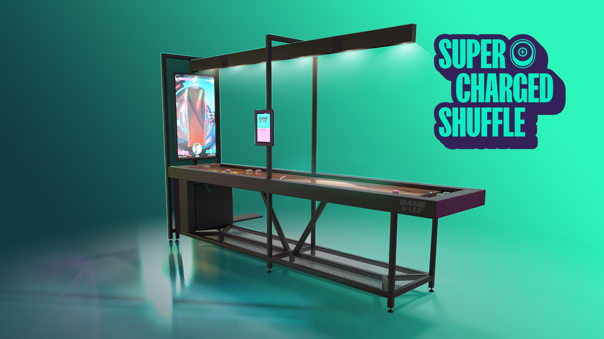Supercharged Shuffle - High Tech Interactive Electric Shuffleboard ...