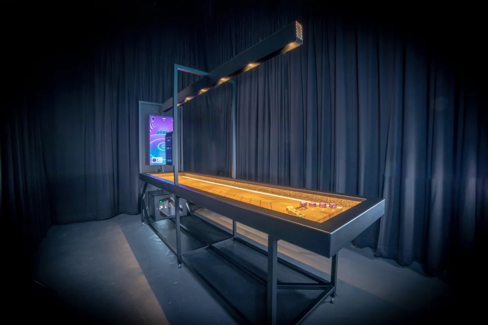 Supercharged Shuffle - High Tech Interactive Electric Shuffleboard ...