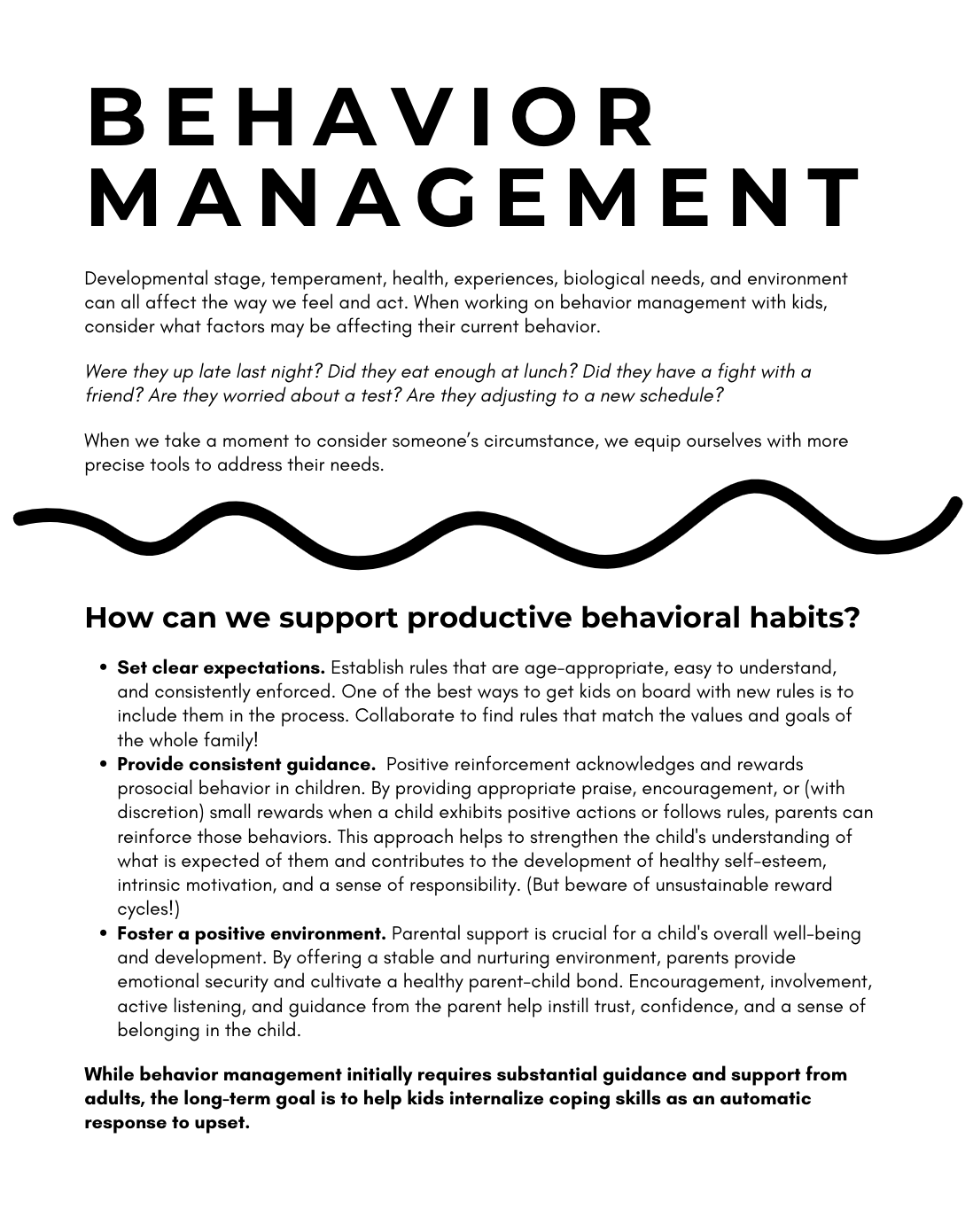 Behavior Management Tools and Tips — Child Therapy Guide