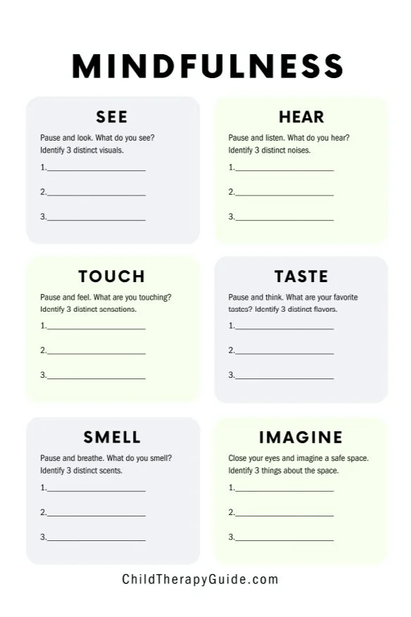 Free Worksheets for Child & Adolescent Therapy — Child Therapy Guide