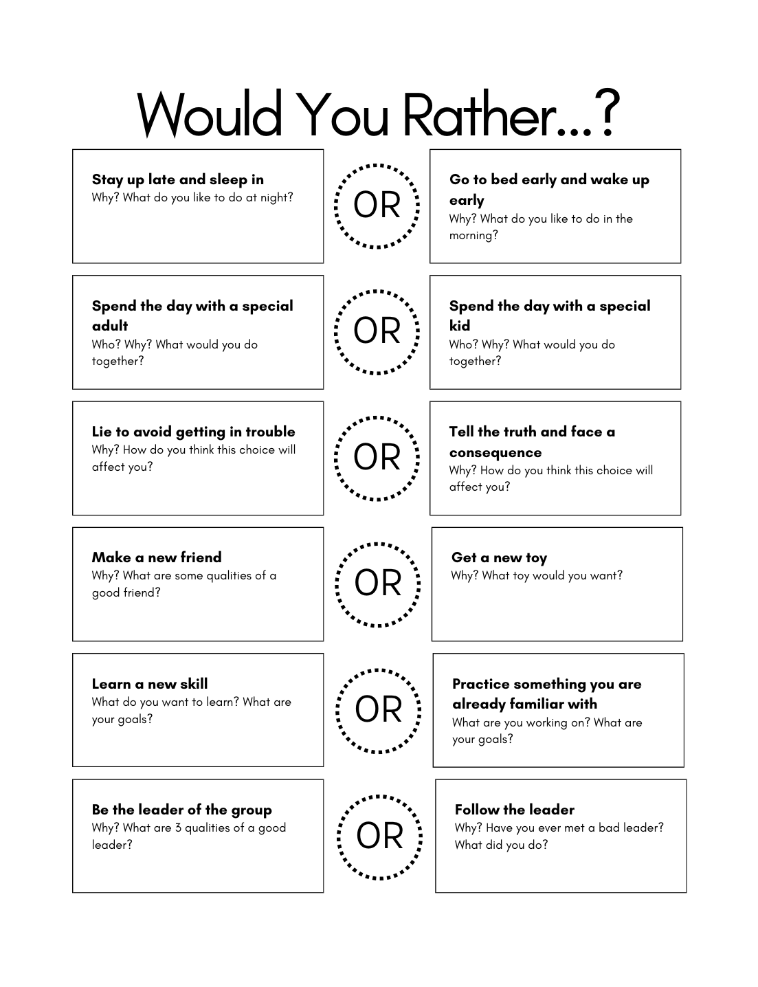 Free Conversation Starters for Child & Adolescent Therapy — Child ...