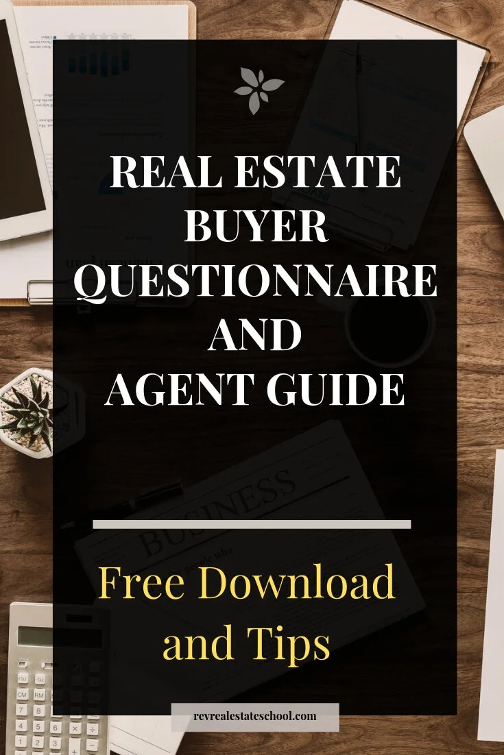 Real Estate Buyer Questionnaire and Guide — Rev Real Estate School: SOI ...