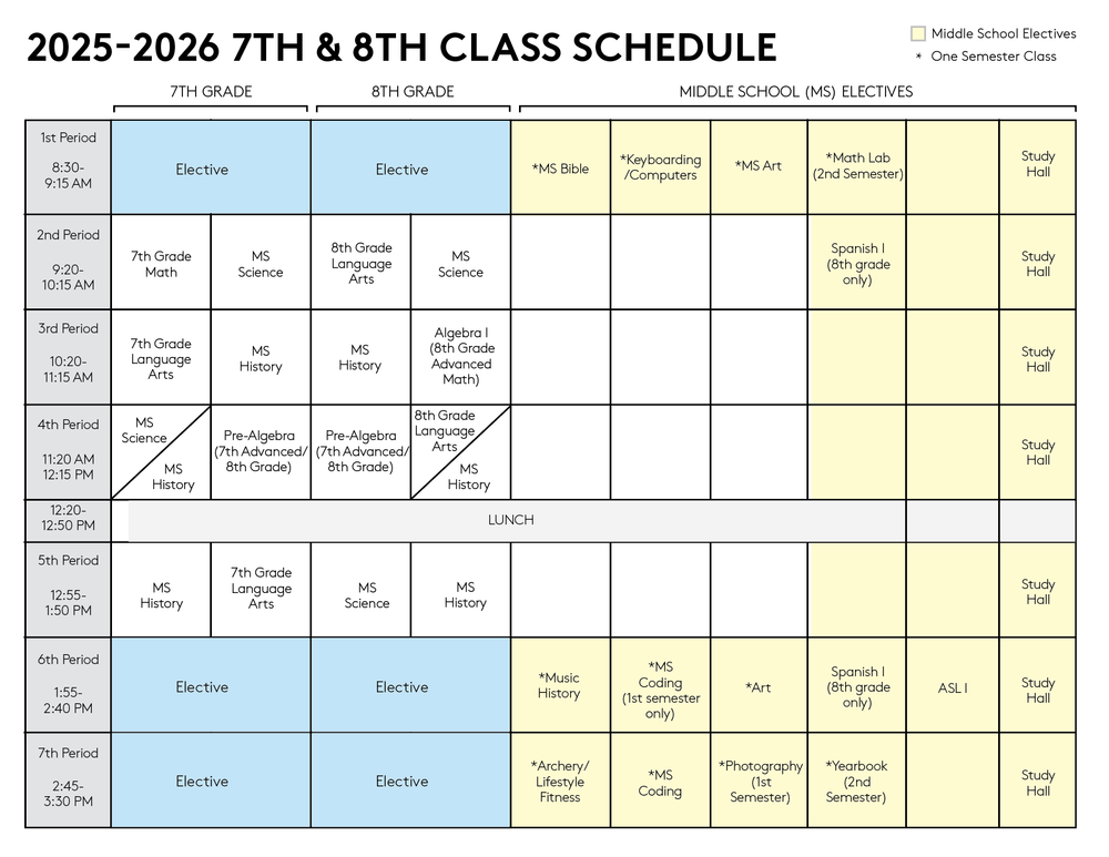 Class Schedules — Northpoint Classes