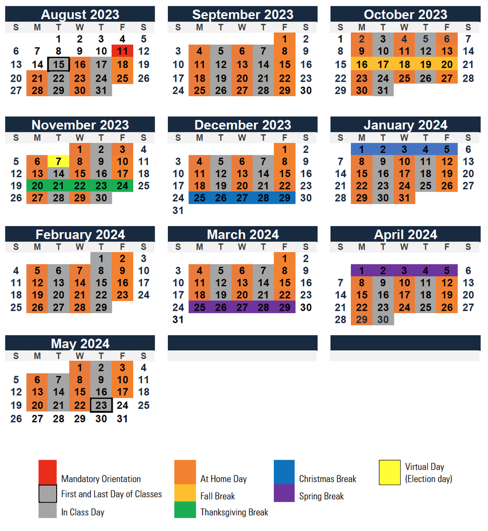 Academic Calendars — Northpoint Classes