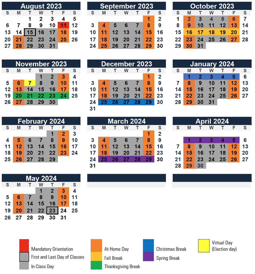 Academic Calendars — Northpoint Classes