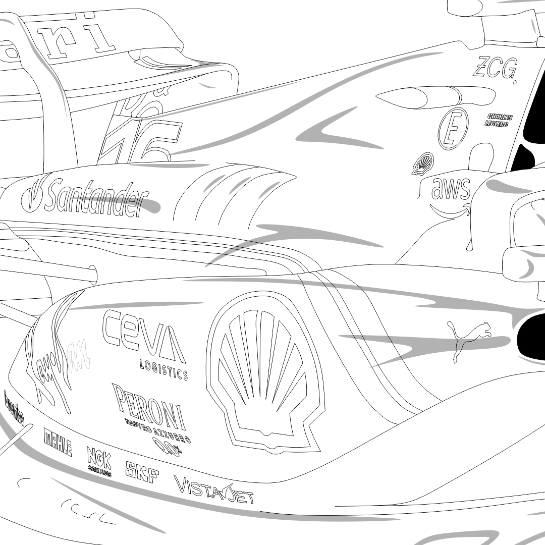 Max Verstappen RB20 coloring page — f1coloring
