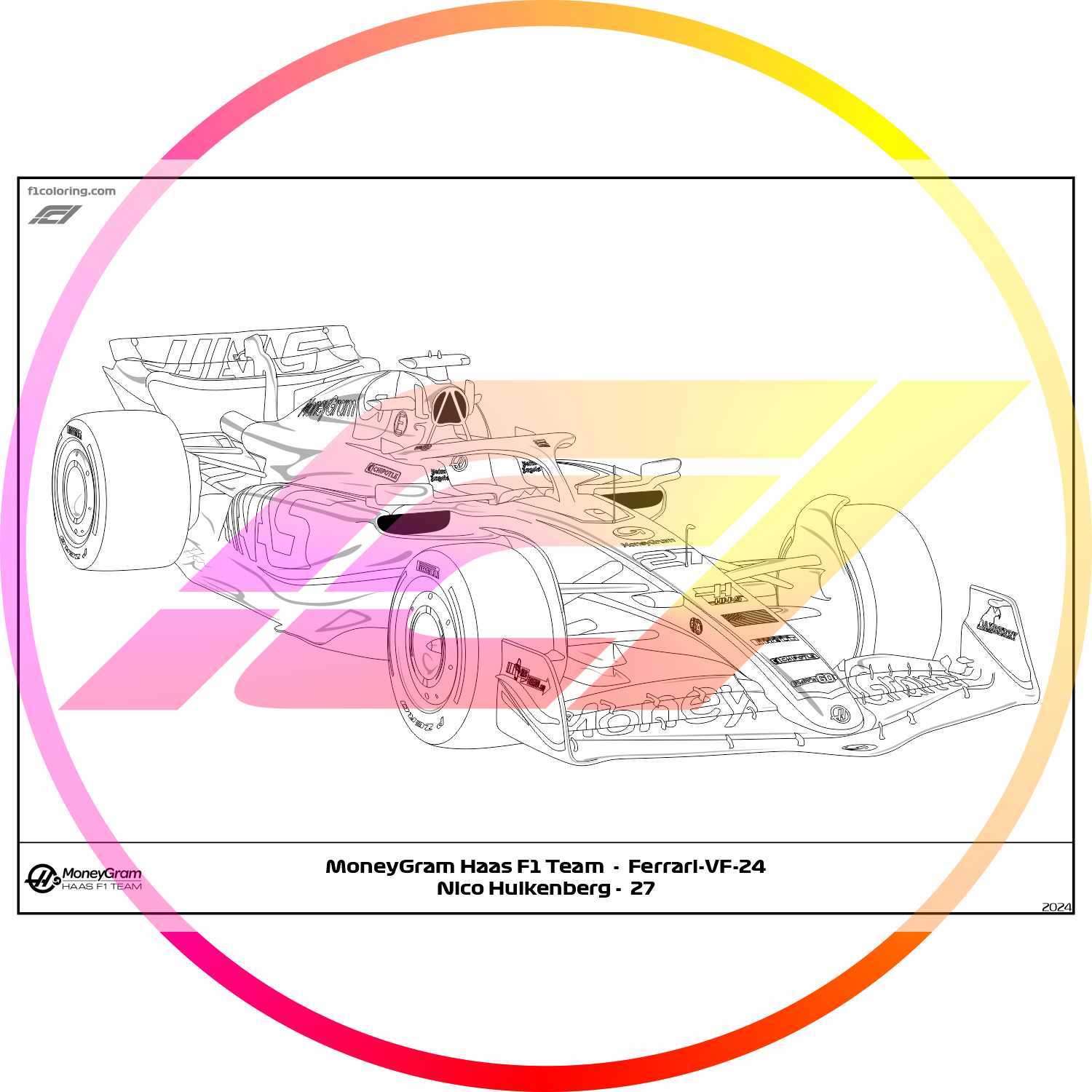 Max Verstappen RB20 coloring page — f1coloring