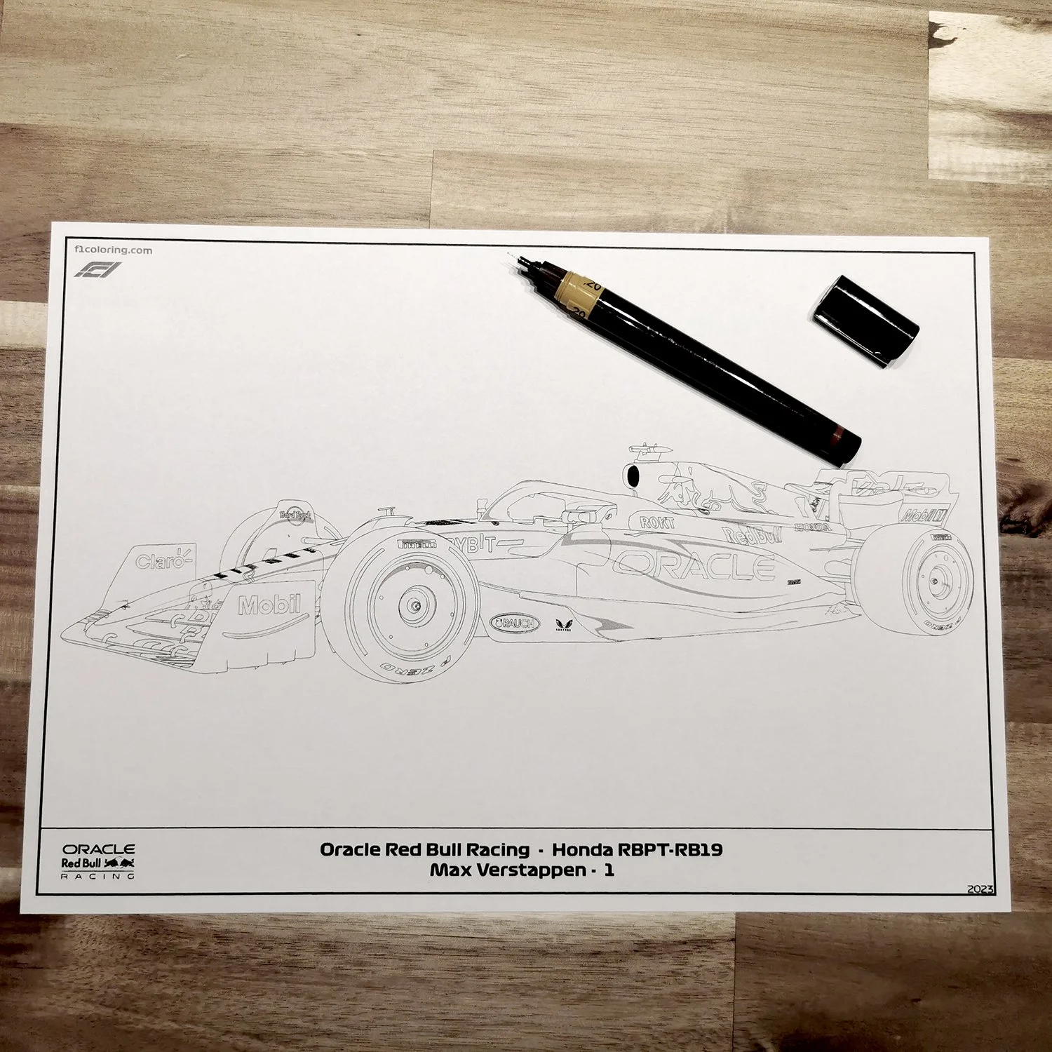 Oracle Red Bull Racing Honda RBPT-RB19 Max Verstappen - 1 — f1coloring