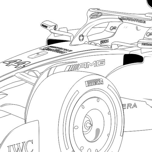 Max Verstappen RB20 coloring page — f1coloring