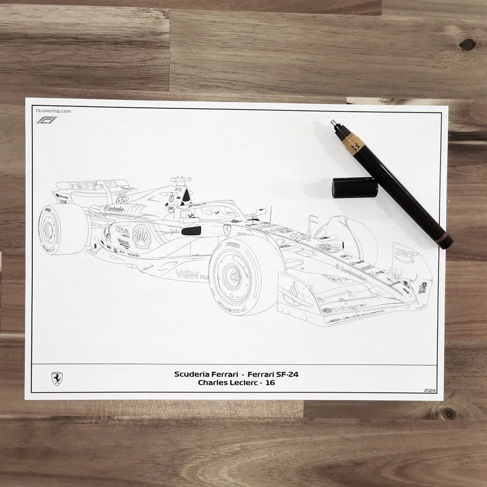 Max Verstappen RB20 coloring page — f1coloring
