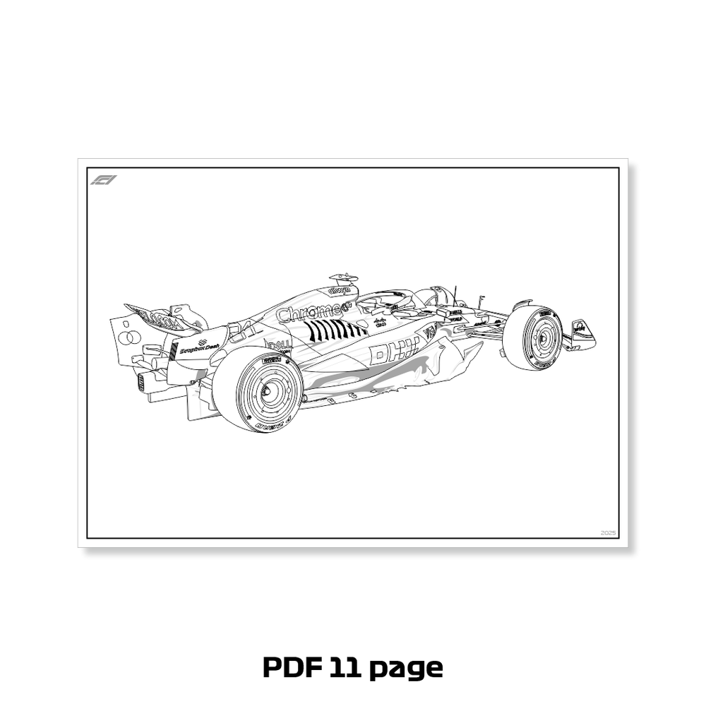 Lando Norris #4 – McLaren F1 Team (2024) | Premium F1 Coloring Page ...
