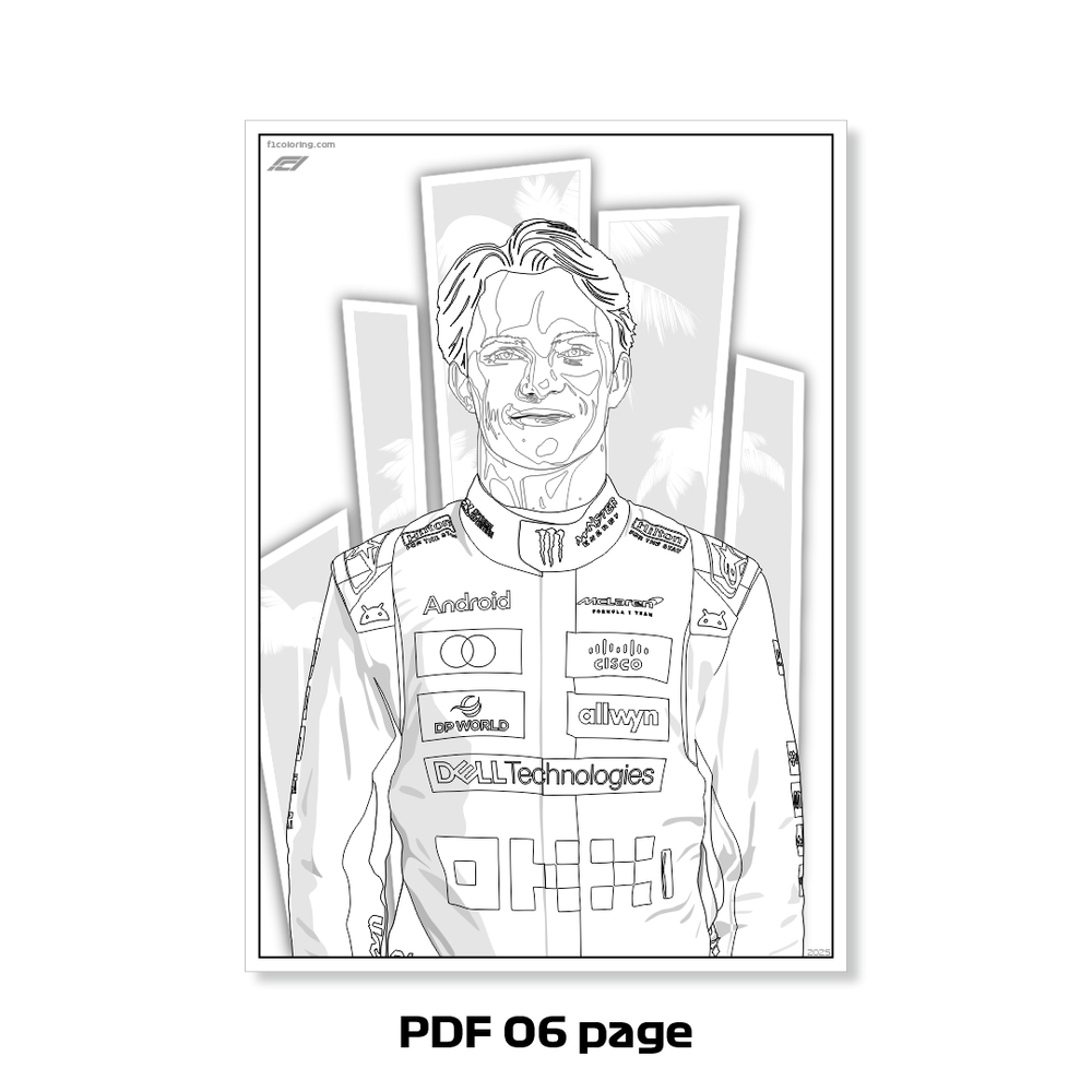 Max Verstappen RB20 coloring page — f1coloring