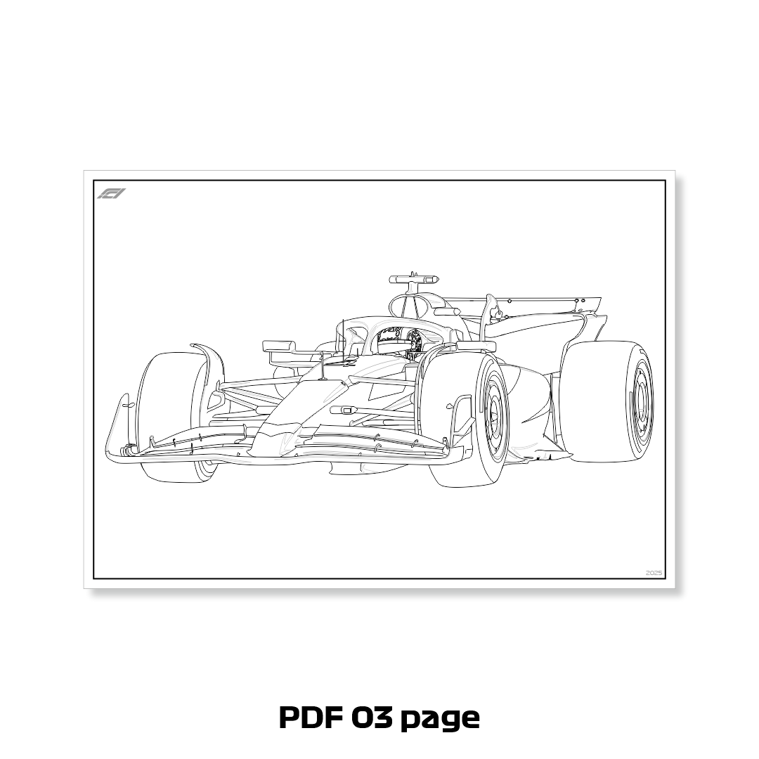 McLaren MCL39 (2025) – Oscar Piastri #81 | Premium F1 Coloring Page ...