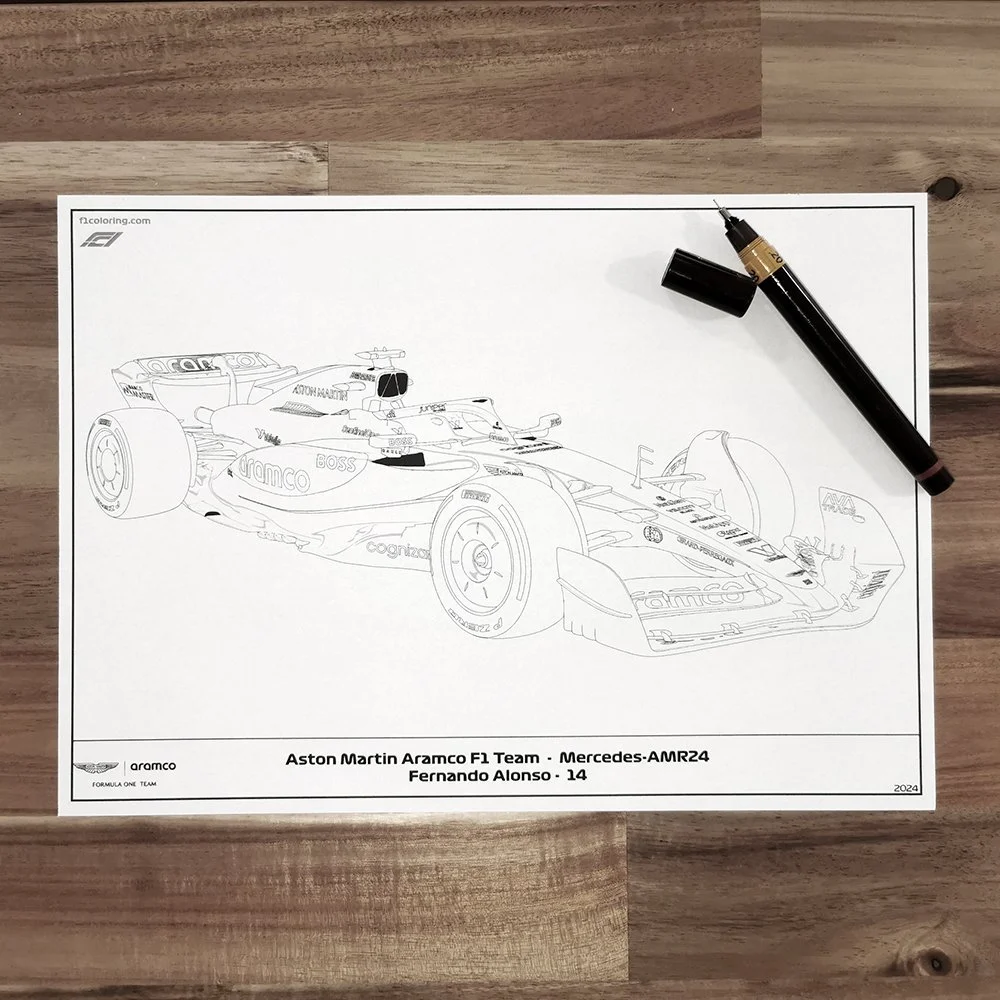 Max Verstappen RB20 coloring page — f1coloring