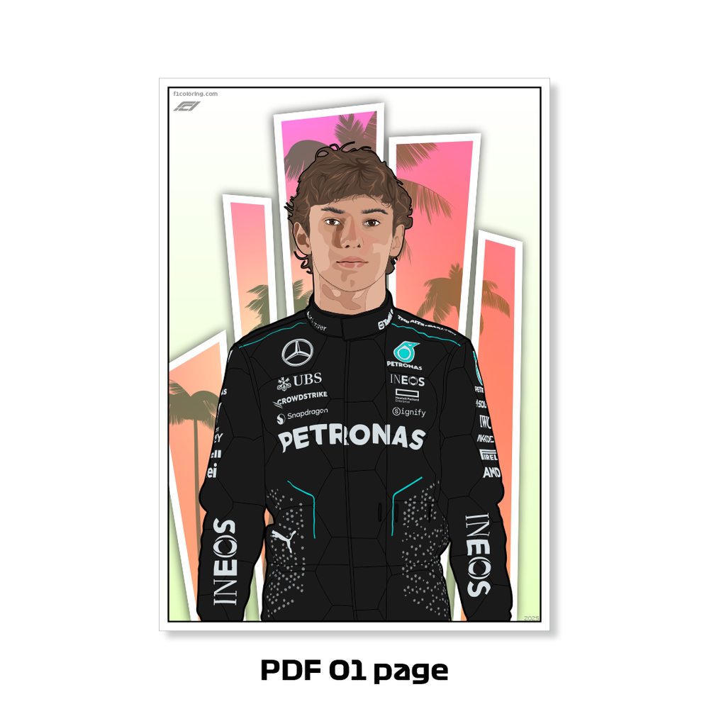 Max Verstappen RB20 coloring page — f1coloring