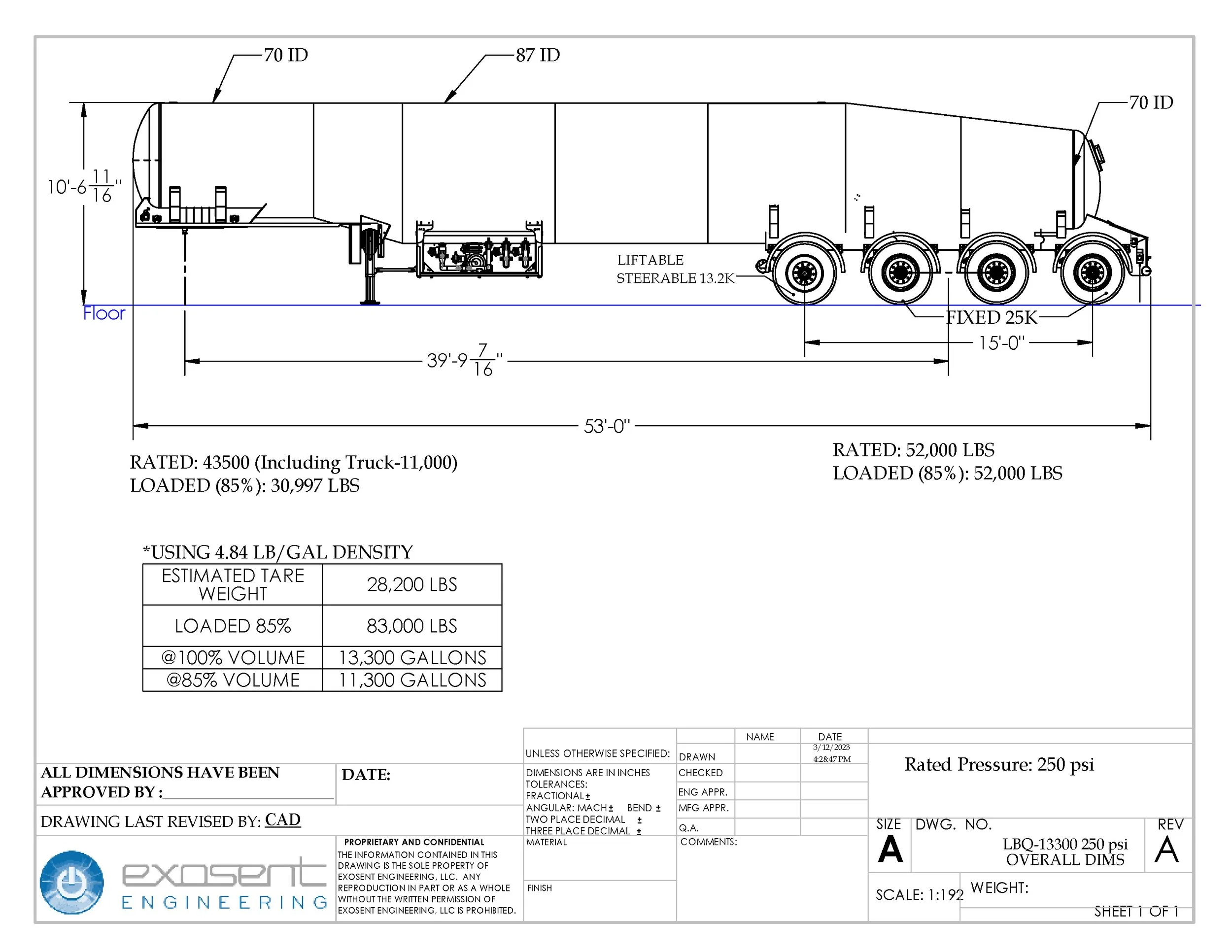 13,300 LBQ Transport — Exosent Engineering