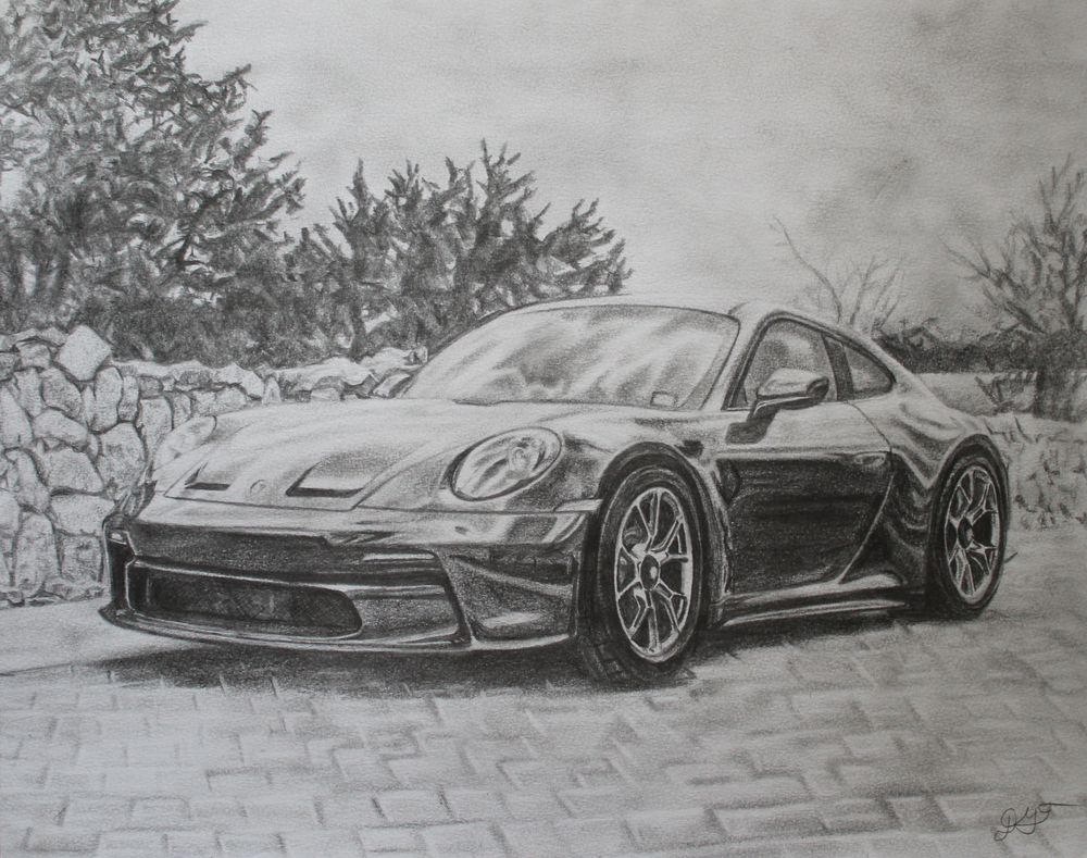 Porsche 911 Artwork: Iconic Car Drawing — Dakota G. Thompson