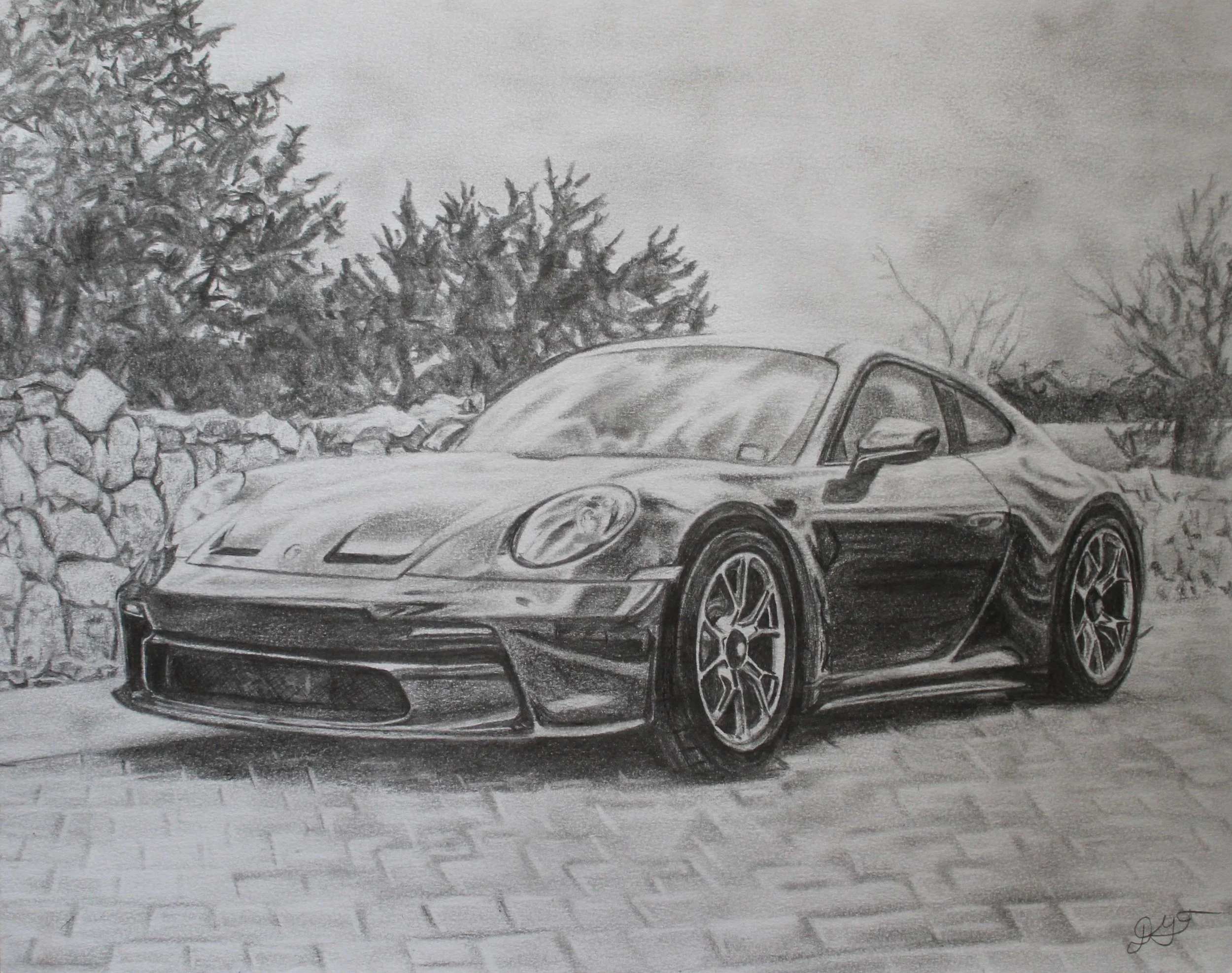 How I Made My Porsche 911 Drawing — Dakota G. Thompson