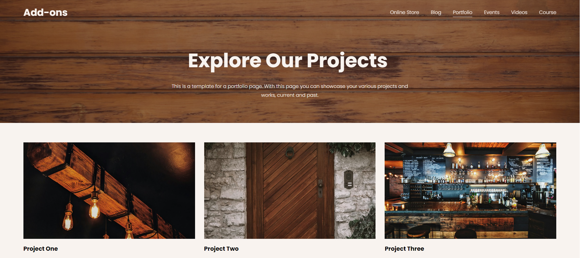 Portfolio Page ($25) — Drift44