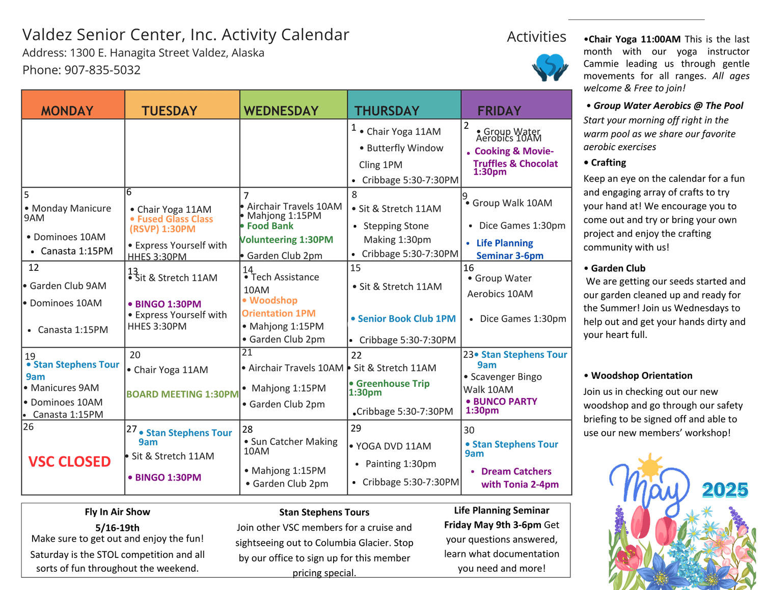 Activities — Valdez Senior Center, Inc.