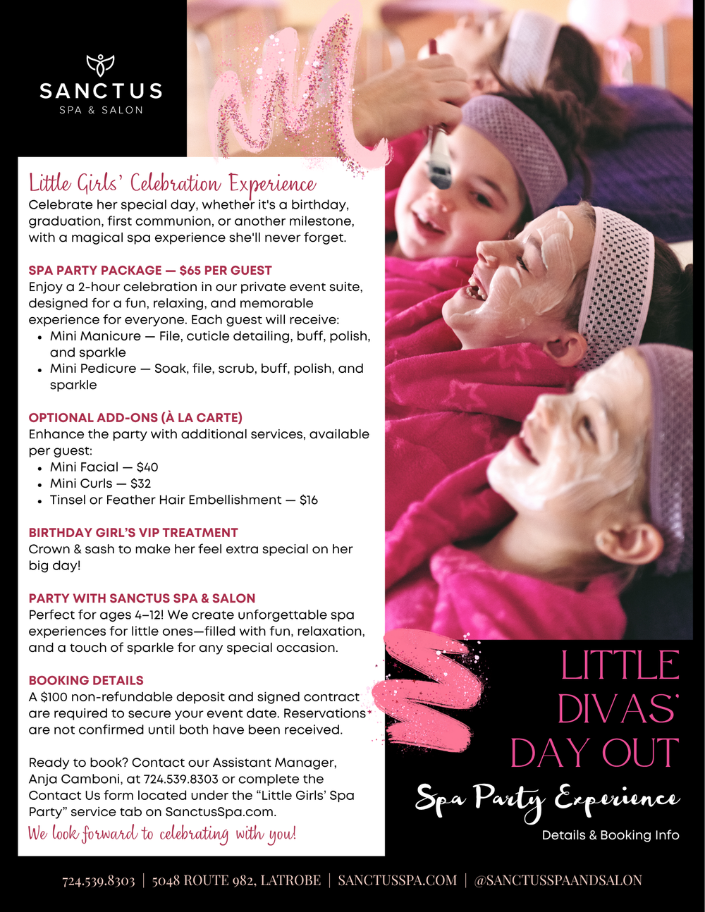 Little Girls' Spa Party — Sanctus Spa & Salon