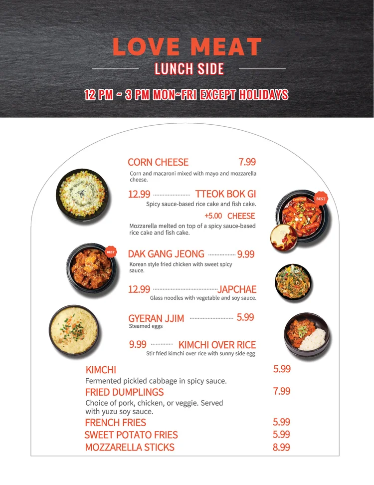 Menus - Dinner, Drinks, Lunch | Order Delivery — Love Meat BBQ