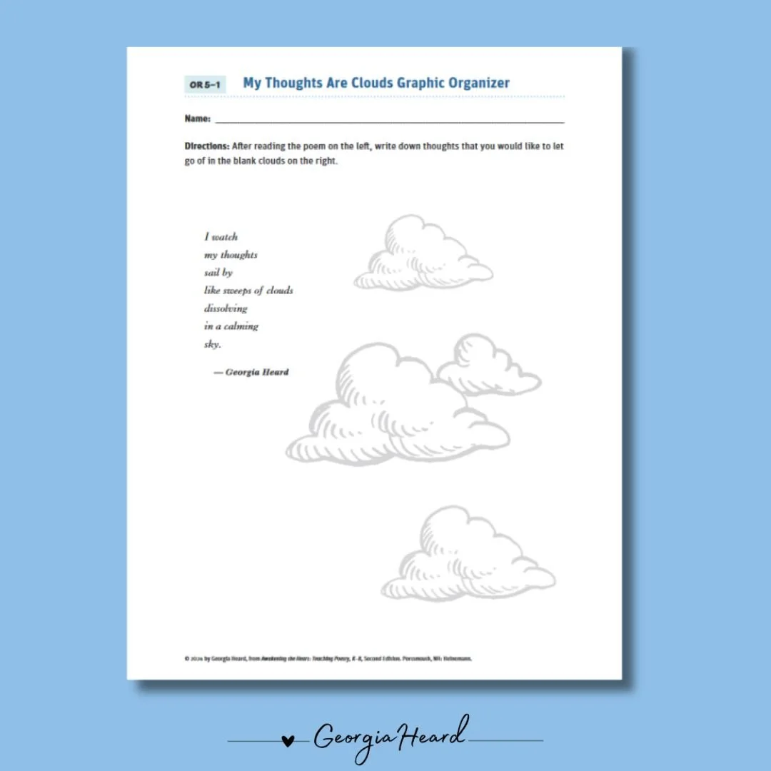 Free Graphic Organizer from Awakening the Heart — Georgia Heard