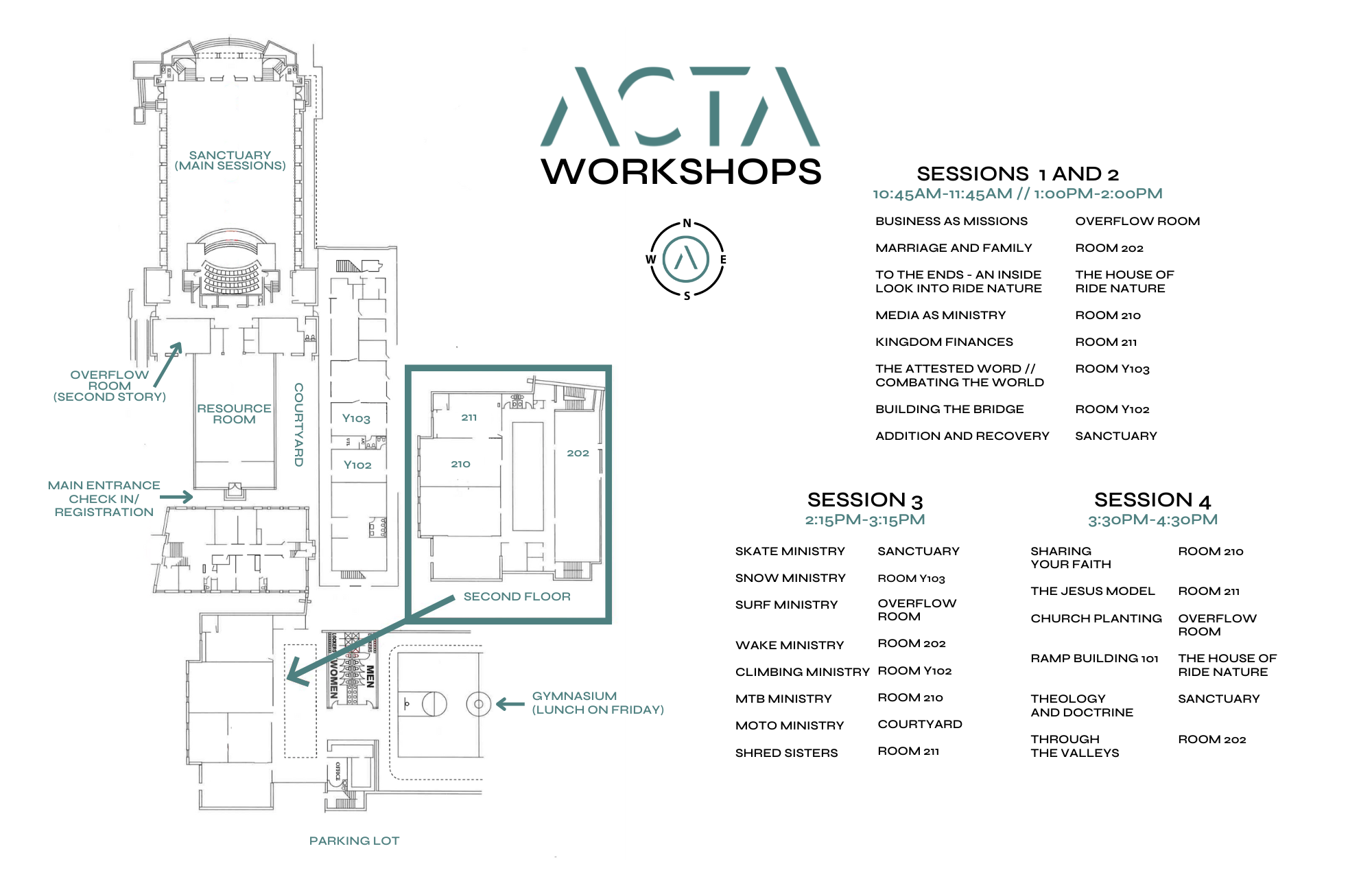 WORKSHOP MAP | Discover Workshops Today — A Call to Action Conference