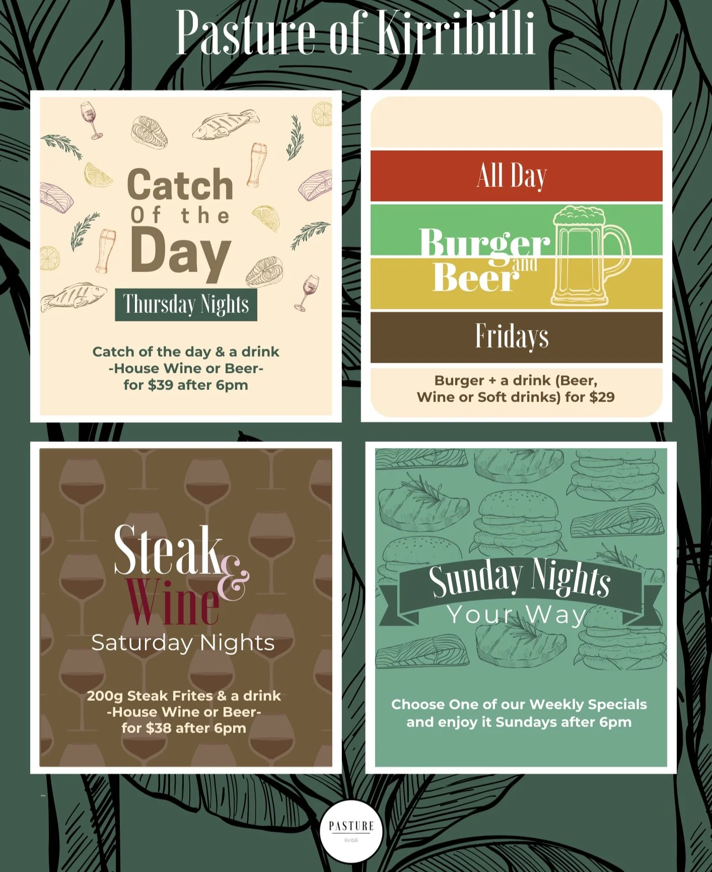 Pasture of Kirribilli | Breakfast, Lunch, and Dinner