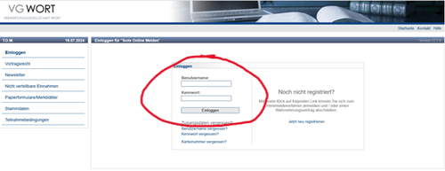 VG Wort Login finden ️👉 Schnell-Route 🌐 zur Eingabemaske