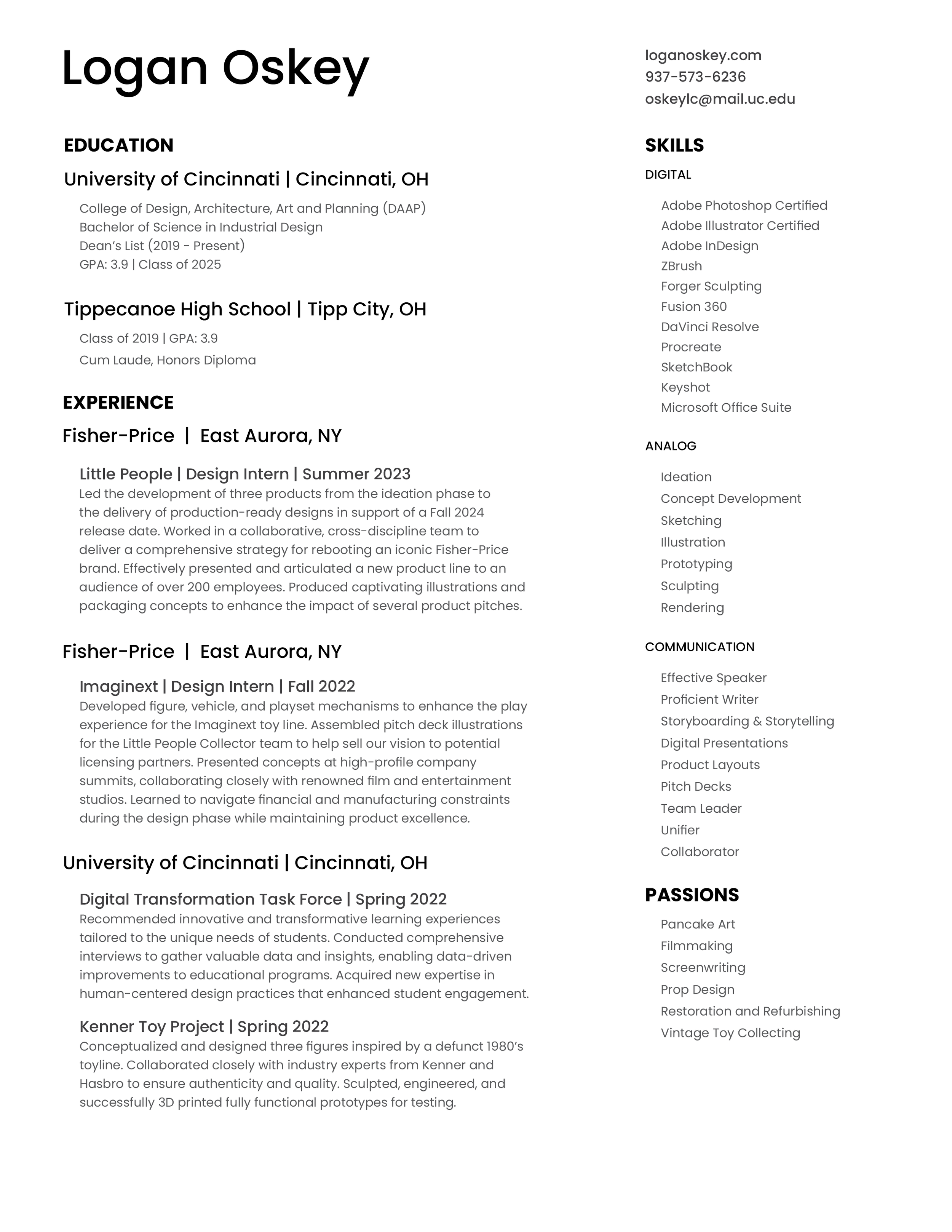 Resume — LOGAN OSKEY