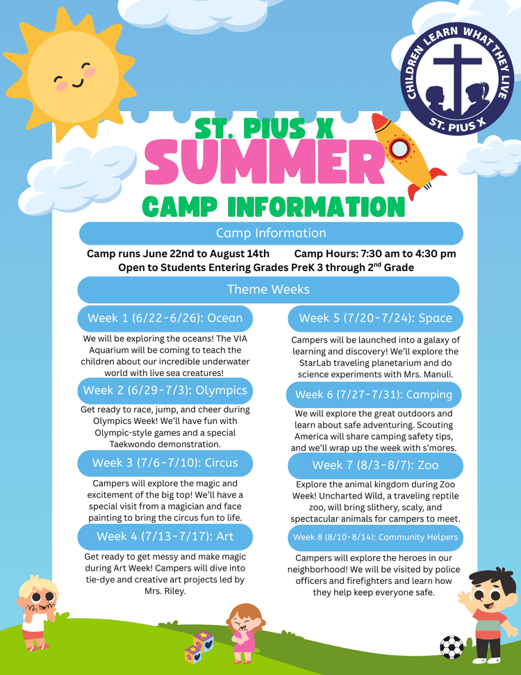 Summer Camp | Join Our Fun Adventure — St. Pius X School
