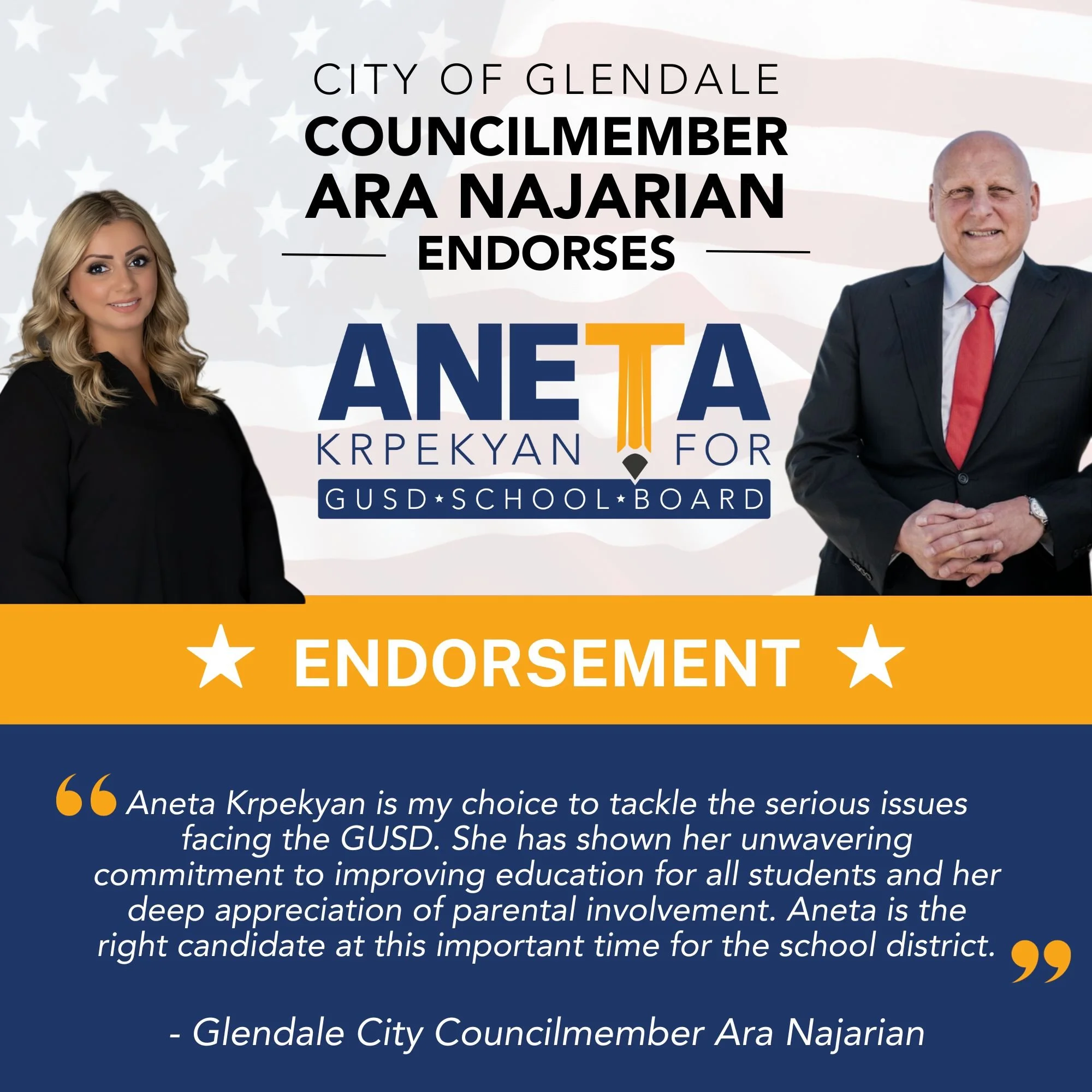 Services Aneta Krpekyan For Glendale Unified School Board 2024