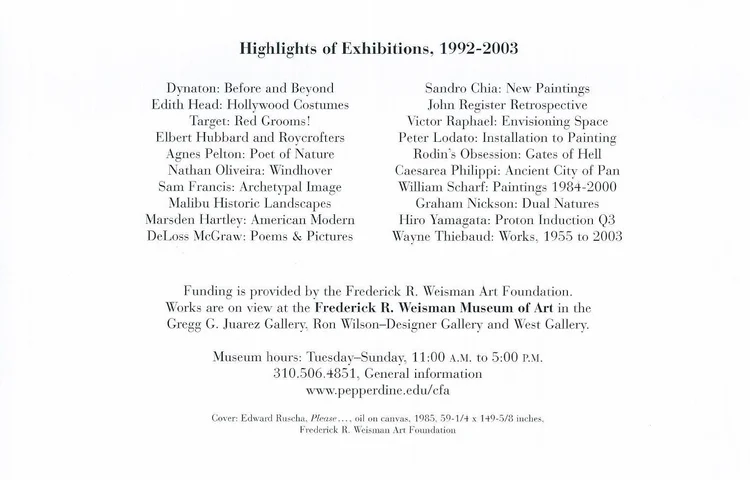California Art From The Frederick R. Weisman Art Foundation — Frederick ...