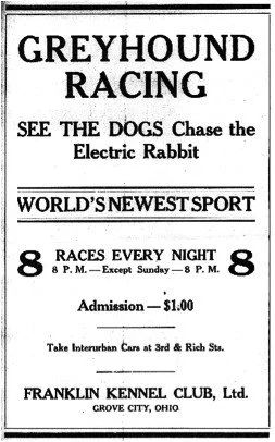 Greyhound Racing — Southwest Franklin County HIstorical Society