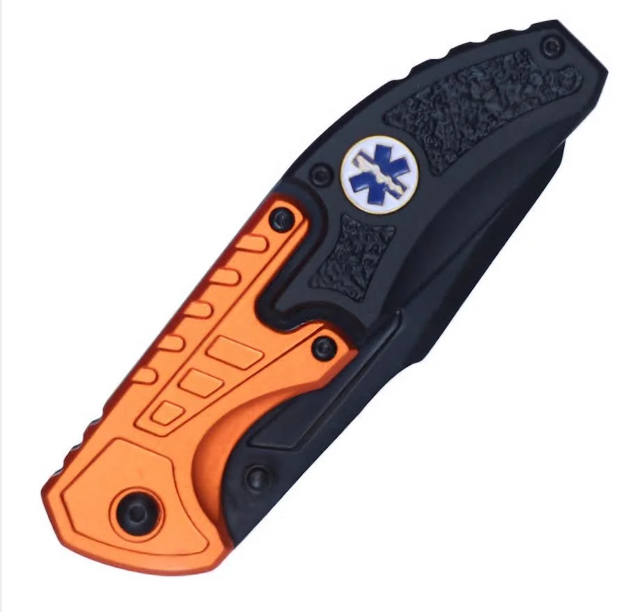 Blue Ranger Pocket Knife — Black Skull Blades