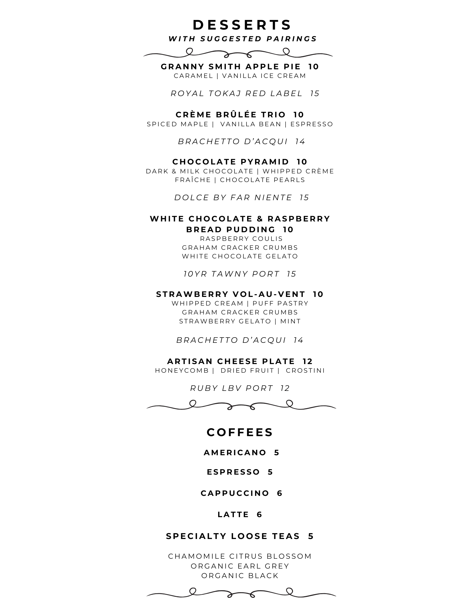 Dessert — The Maple Room