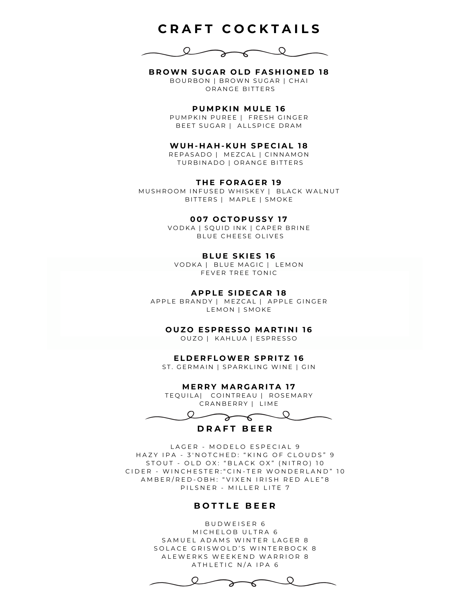 Craft Cocktails — The Maple Room